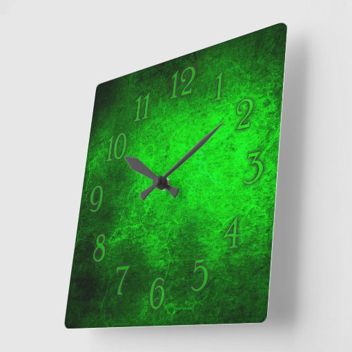 Elegant green wall clock | Zazzle