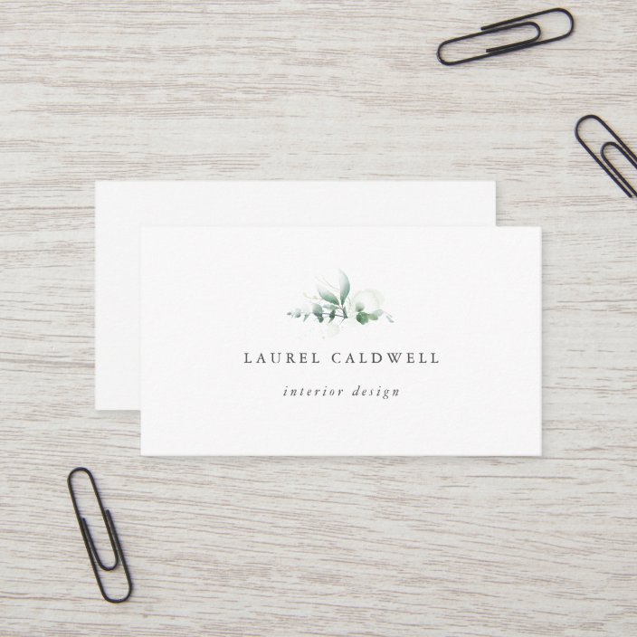 Elegant Greenery Business Card | Zazzle.com