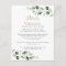 Elegant Greenery Eucalyptus Information Details Enclosure Card | Zazzle