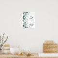 Elegant greenery eucalyptus welcome poster | Zazzle