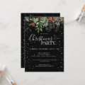 Elegant Greenery Floral Christmas Holiday Party Invitation | Zazzle