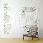 Elegant Greenery Wedding Photo Booth Backdrop | Zazzle