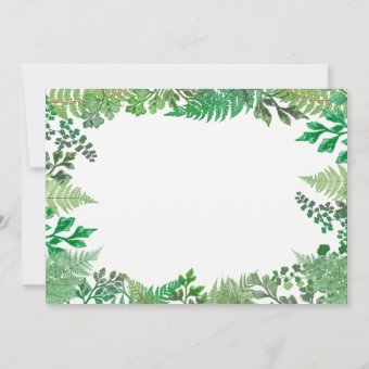Elegant Greenery | Wild Ferns Wedding Invitations | Zazzle