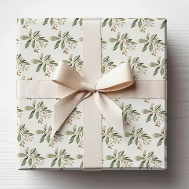 Elegant Greenery Wrapping Paper | Zazzle