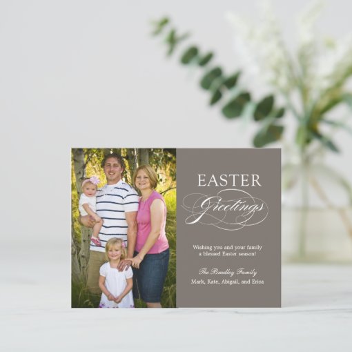 Elegant Greeting Easter Photo Card Post Card | Zazzle