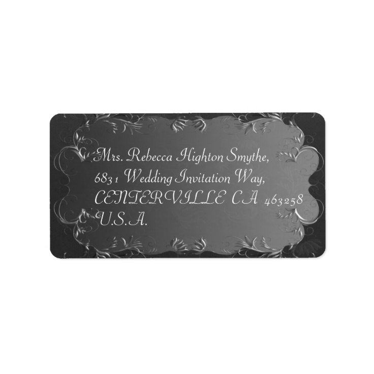 Elegant Grey and Silver Wedding Address Labels | Zazzle
