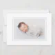 Elegant Grey Photo Birth Announcement | Zazzle