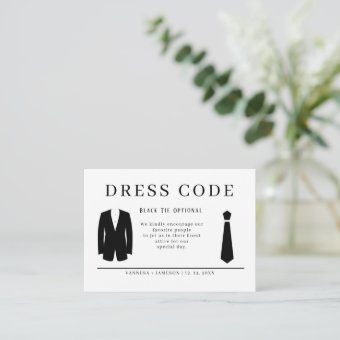 Elegant Guest dress code card, Canva attire Enclosure Card | Zazzle