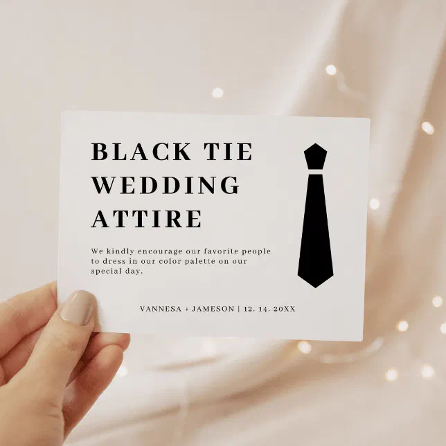 Elegant Guest dress code card, Canva attire Enclosure Card | Zazzle