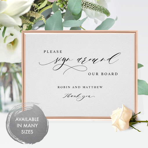 Elegant Guests "Sign Around" Board Sign | Zazzle