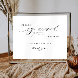 Elegant Guests "Sign Around" Board Sign | Zazzle
