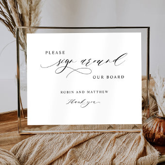 Elegant Guests "Sign Around" Board Sign | Zazzle