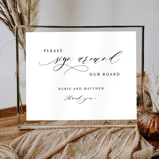 Elegant Guests "Sign Around" Board Sign | Zazzle