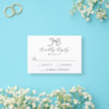 Elegant Hand-Drawn Bow Wedding Letterpress RSVP Cards | Zazzle