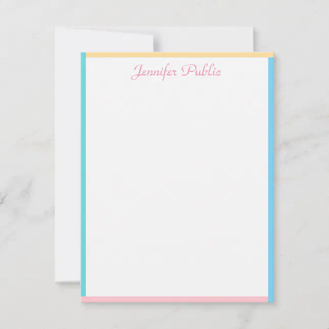 Elegant Hand Script Personalized Colorful Template | Zazzle
