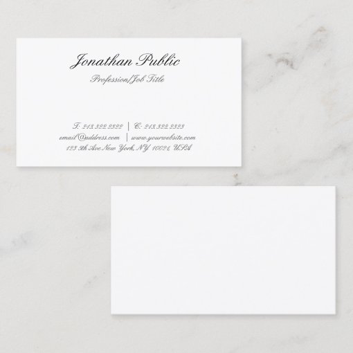 Elegant Handwriting Script Text Modern Template Business Card | Zazzle