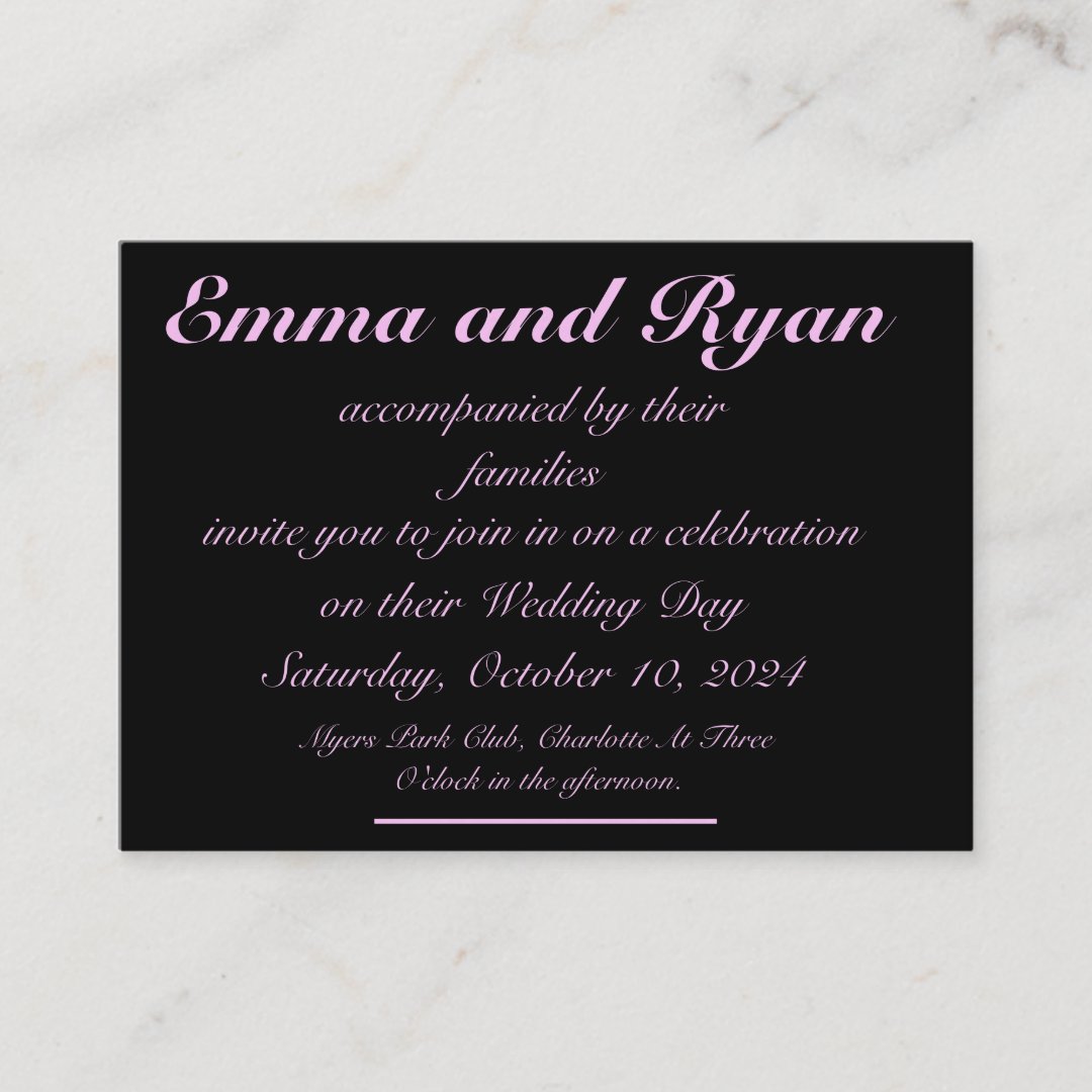 Elegant Handwriting Script Wedding Invitation | Zazzle