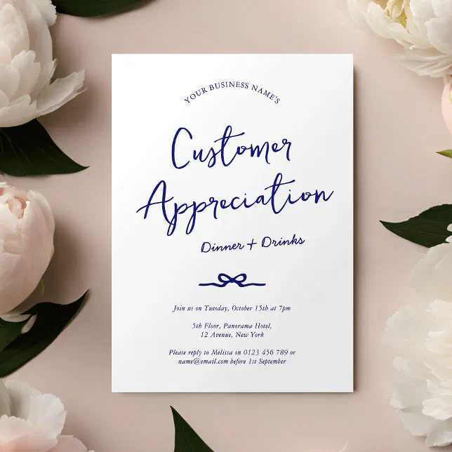Elegant Handwritten Client Appreciation Event Invitation | Zazzle