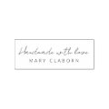 Elegant Handwritten Custom Name Handmade With Love Rubber Stamp | Zazzle