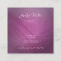 Elegant Handwritten Name Purple Template Modern Square Business Card ...