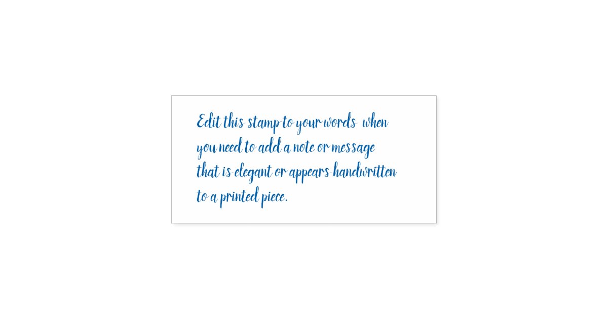 Elegant handwritten note or message self-inking stamp | Zazzle