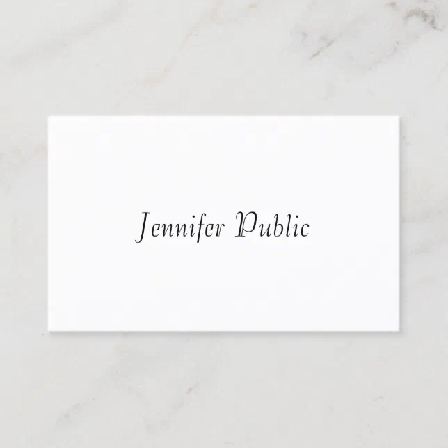 Elegant Handwritten Script Modern Simple Template Business Card | Zazzle