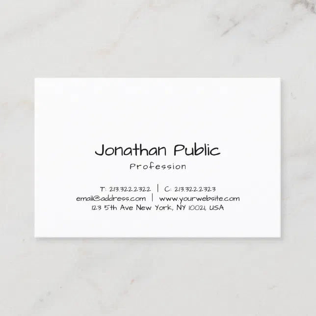 Elegant Handwritten Script Professional Template Business Card | Zazzle