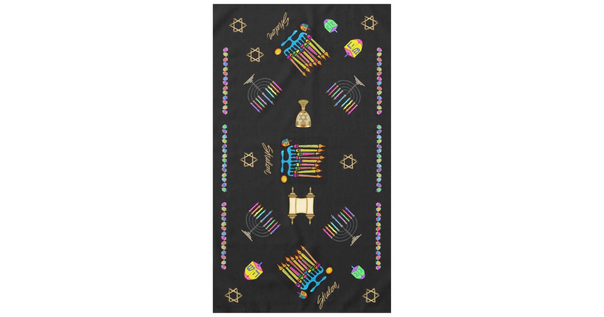 Elegant Hanukkah Chanukah Tablecover Tablecloth | Zazzle