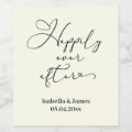 Elegant Happily Ever After Ivory Romantic Wedding Wine Label | Zazzle