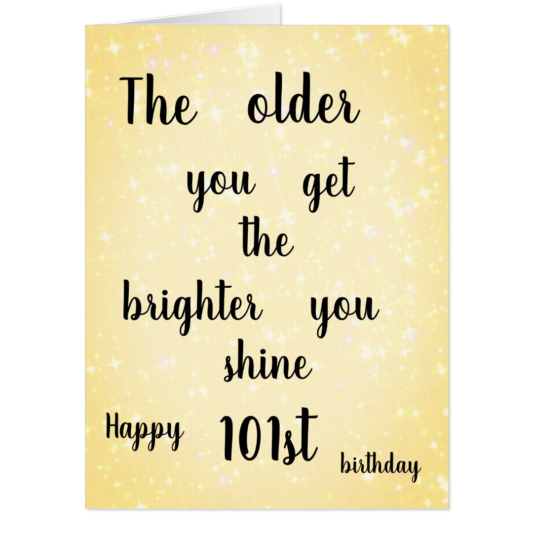 Elegant Happy 101st Birthday Card | Zazzle