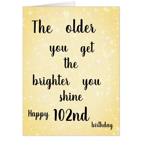 Elegant Happy 102nd Birthday Card | Zazzle.com