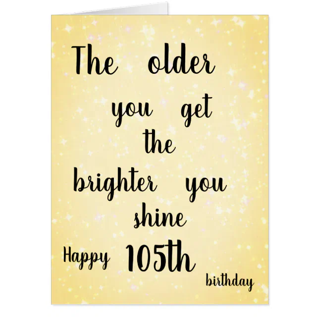 Elegant Happy 105th Birthday Card | Zazzle