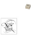 Elegant Happy New Year Script Rubber Stamp | Zazzle