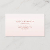 Elegant Hello Rose Gold Typography Professional Business Card | Zazzle