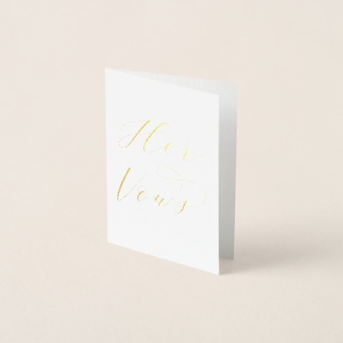 Elegant Her Vows Wedding Card For Bride's Vows | Zazzle.com
