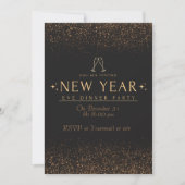 Elegant High End Gold Black New Years Eve Party Invitation | Zazzle