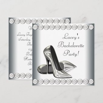 Elegant High Heels Bachelorette Party Invitation | Zazzle