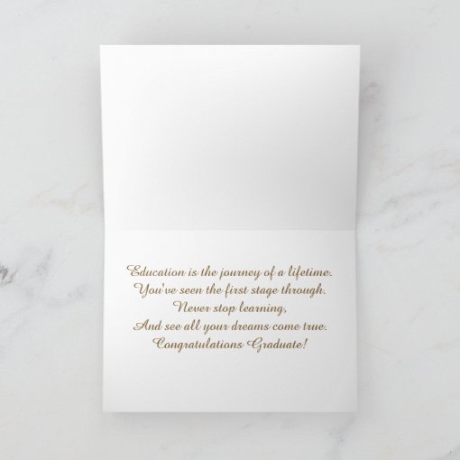 Elegant High School Graduation Congratulations Card | Zazzle