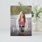 Elegant High School Graduation Photo Announcement | Zazzle