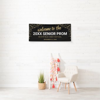 Elegant High School Prom Banner | Zazzle