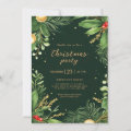 Elegant Holiday Greenery QR Code Christmas Party I Invitation | Zazzle