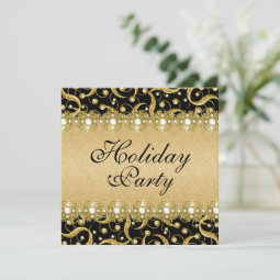Elegant holiday party "year end" function invitation | Zazzle