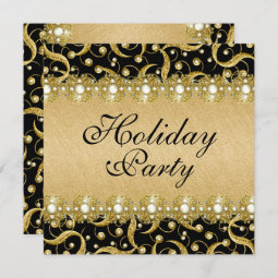 Elegant holiday party "year end" function invitation | Zazzle