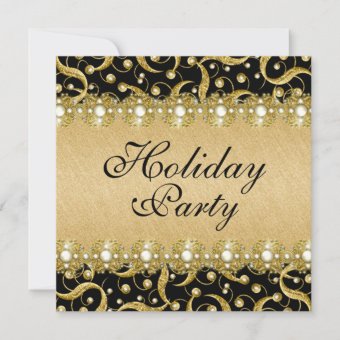 Elegant holiday party "year end" function invitation | Zazzle