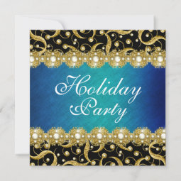 Elegant holiday party "year end" function invitation | Zazzle
