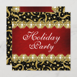 Elegant holiday party "year end" function invitation | Zazzle