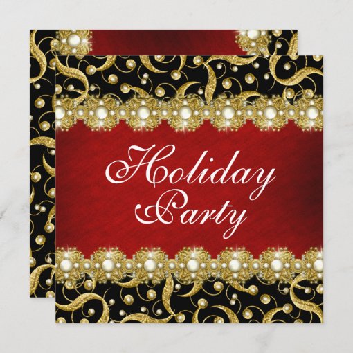 Elegant holiday party "year end" function invitation | Zazzle