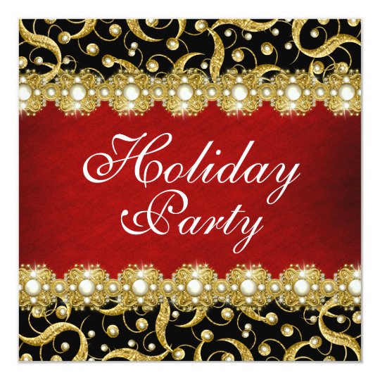 Elegant holiday party "year end" function invitation | Zazzle.com