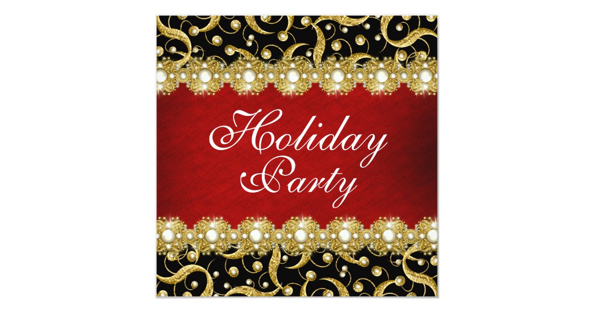 Elegant holiday party "year end" function invitation | Zazzle.com