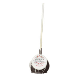 Elegant Holly Personalized Christmas Cake Pops | Zazzle
